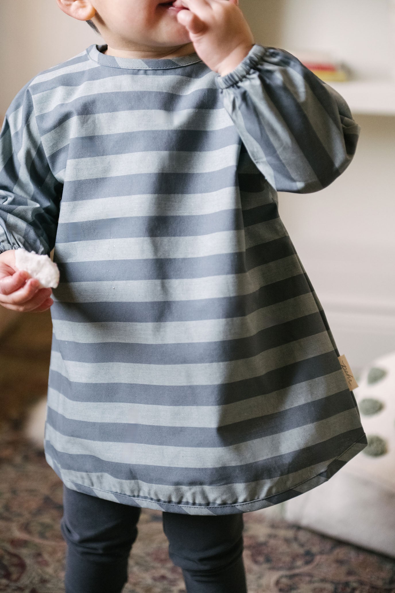 Water Repellent Baby Smock - Indigo Stripe – Pehr